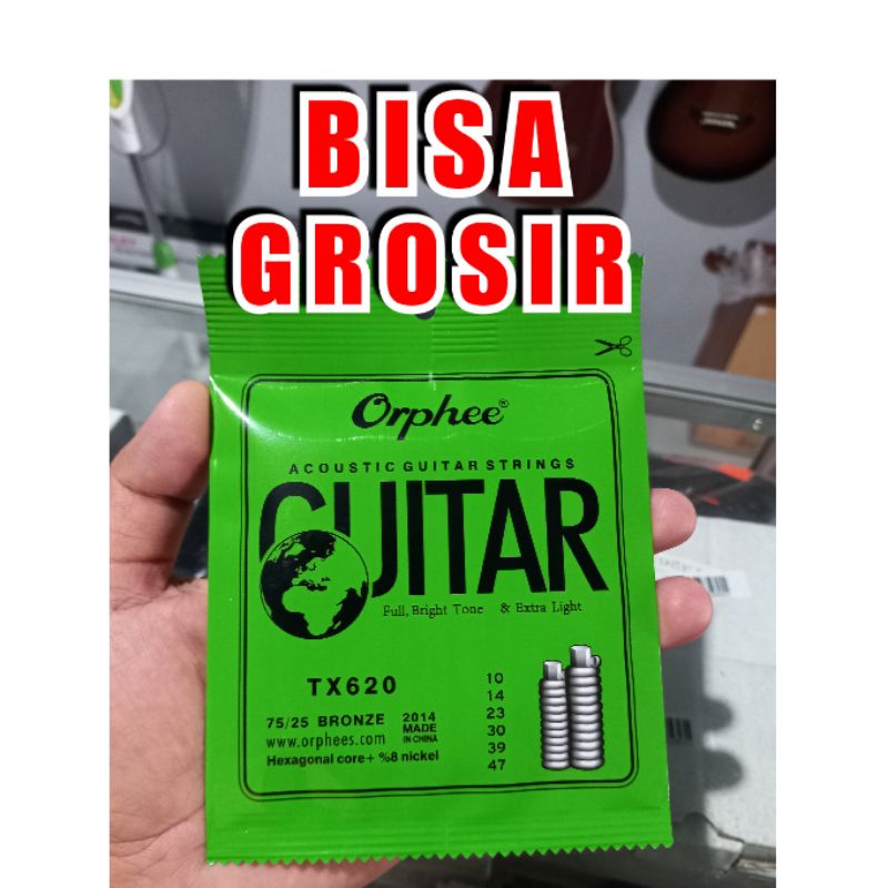 Jual SENAR GITAR ORPHEE TX620 AKUSTIK ORIGINAL 1 SETT | Shopee Indonesia