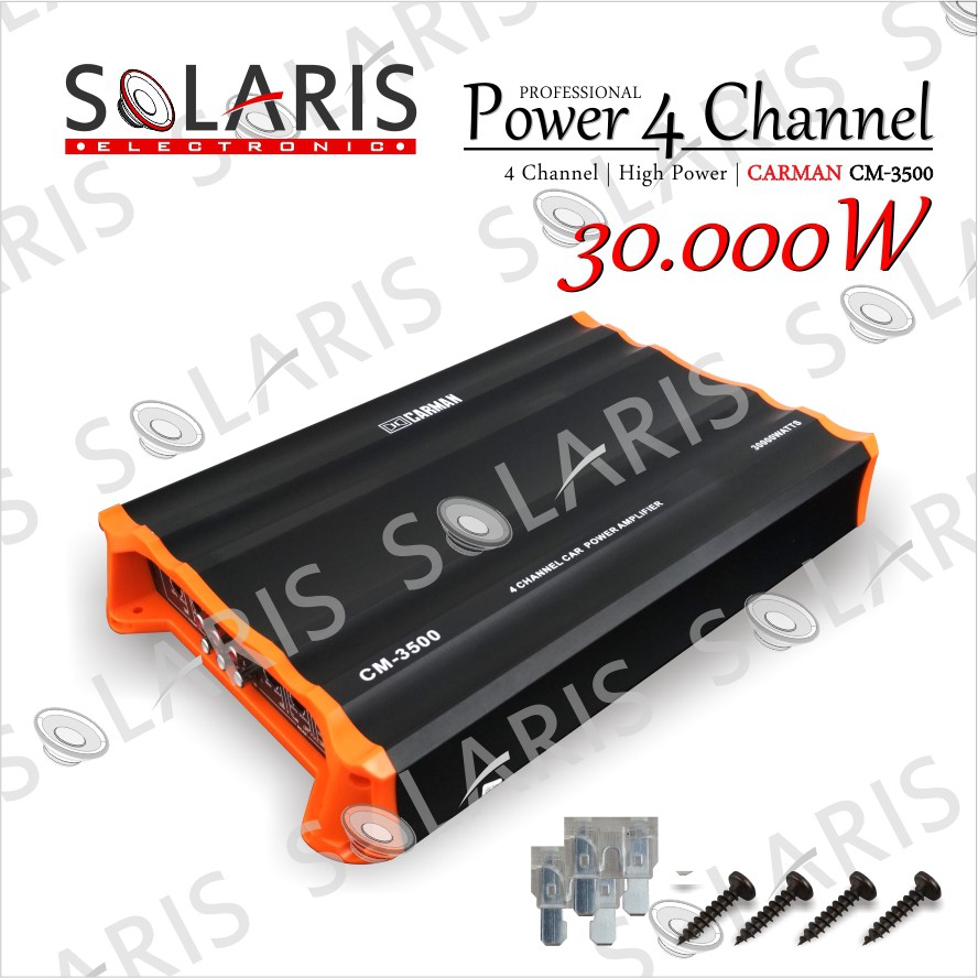Jual POWER MOBIL 4 Channel Amplifier 30000 Watts CARMAN CM-3500 ...