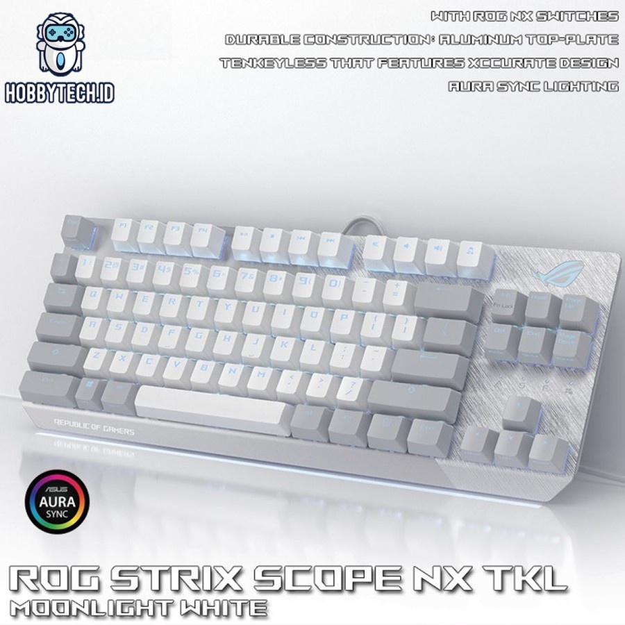 Jual ASUS ROG Strix Scope NX TKL Moonlight White Mechanical Gaming ...