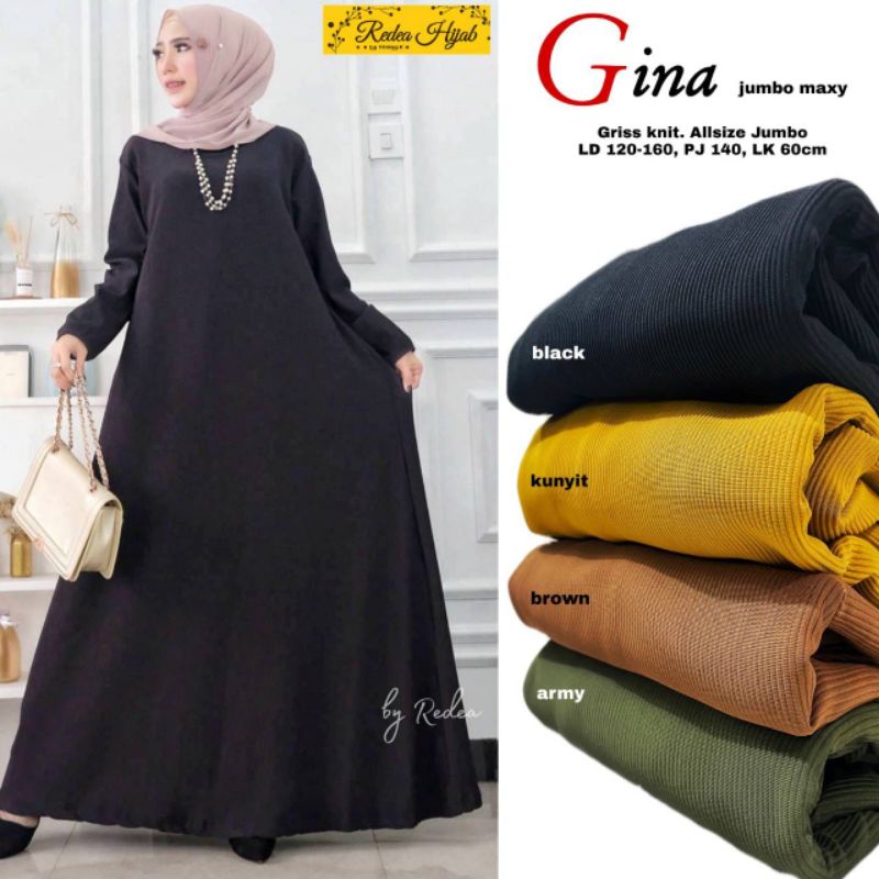 Jual NEW LD 140 GINA JUMBO KAOS TEXTURE ORI BIG SIZE MUSLIM READY BANYAK RANAY#12 JUMBO MAXY ...