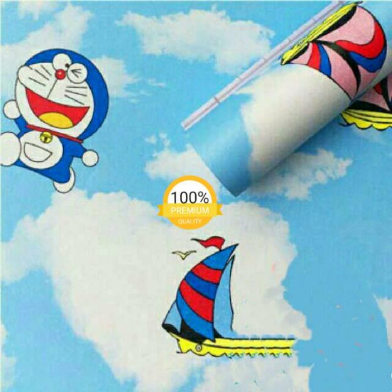Jual Wallpaper Dinding Karakter Doraemon Pantai Biru | Shopee Indonesia