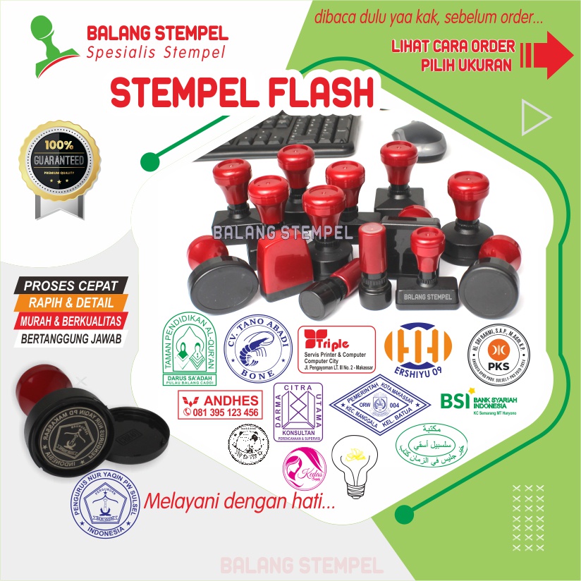 Jual Stempel Flash Warna Otomatis Custom Stampel Usaha Cap Toko Perusahaan Stamp Online Shop ...
