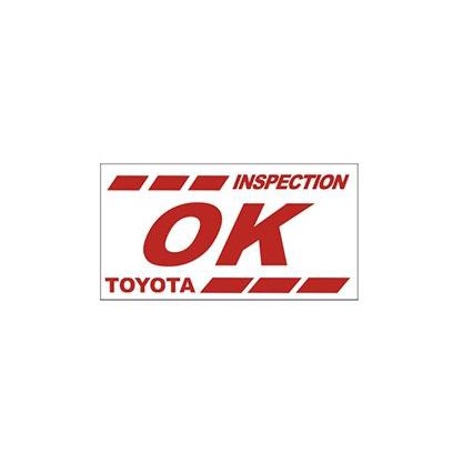 Jual Stiker OK inspection Toyota (tempel dari dalam kaca) zero57 Buru ...