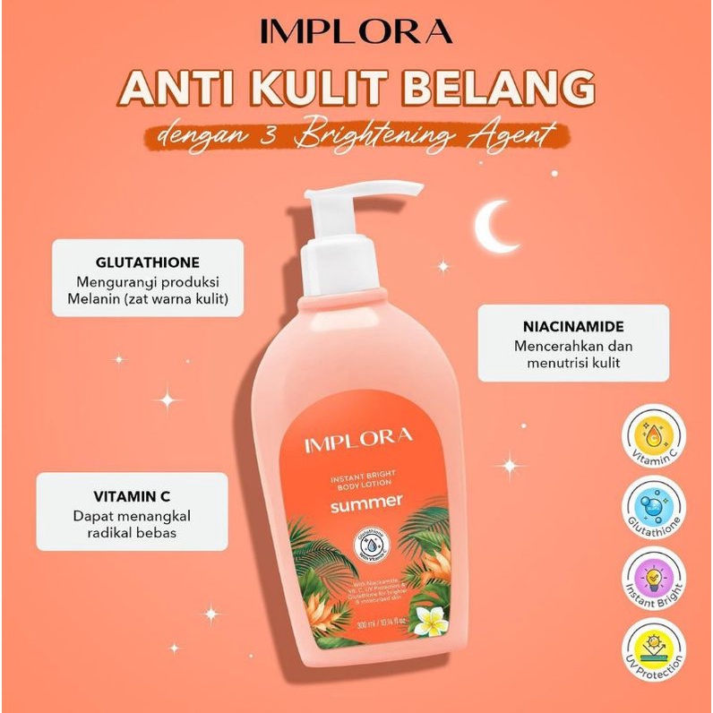 Jual Implora Instant Bright Body Lotion Summer | Shopee Indonesia