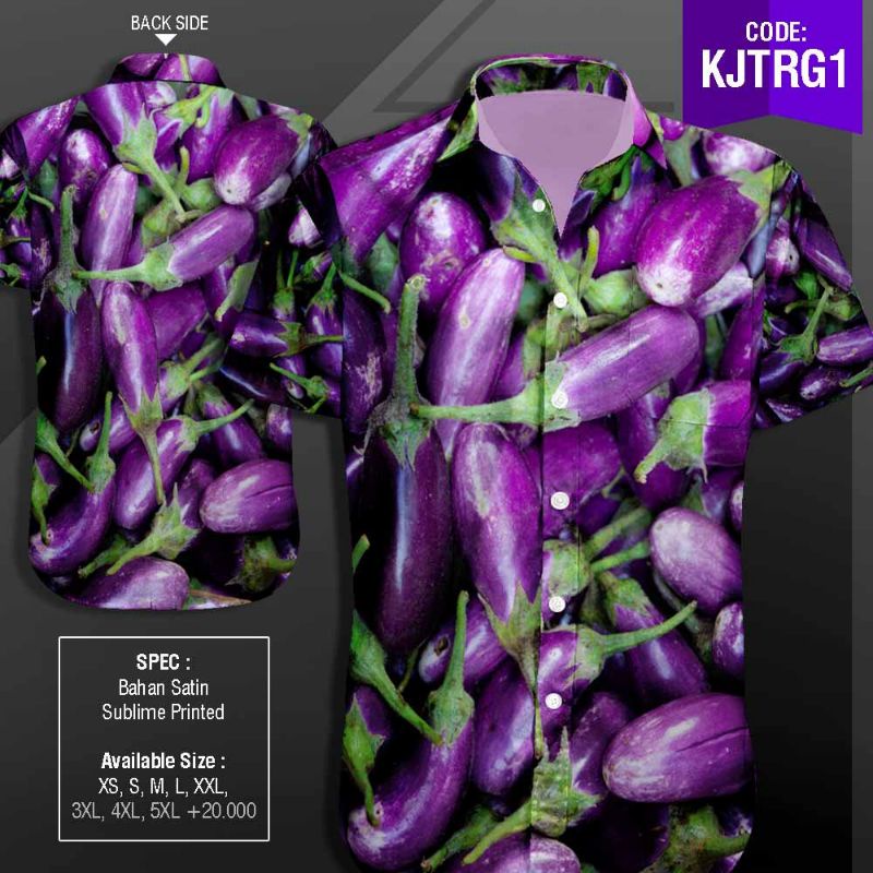 Jual Kemeja Unik Design,cabe,kol,terong,gorengan | Shopee Indonesia