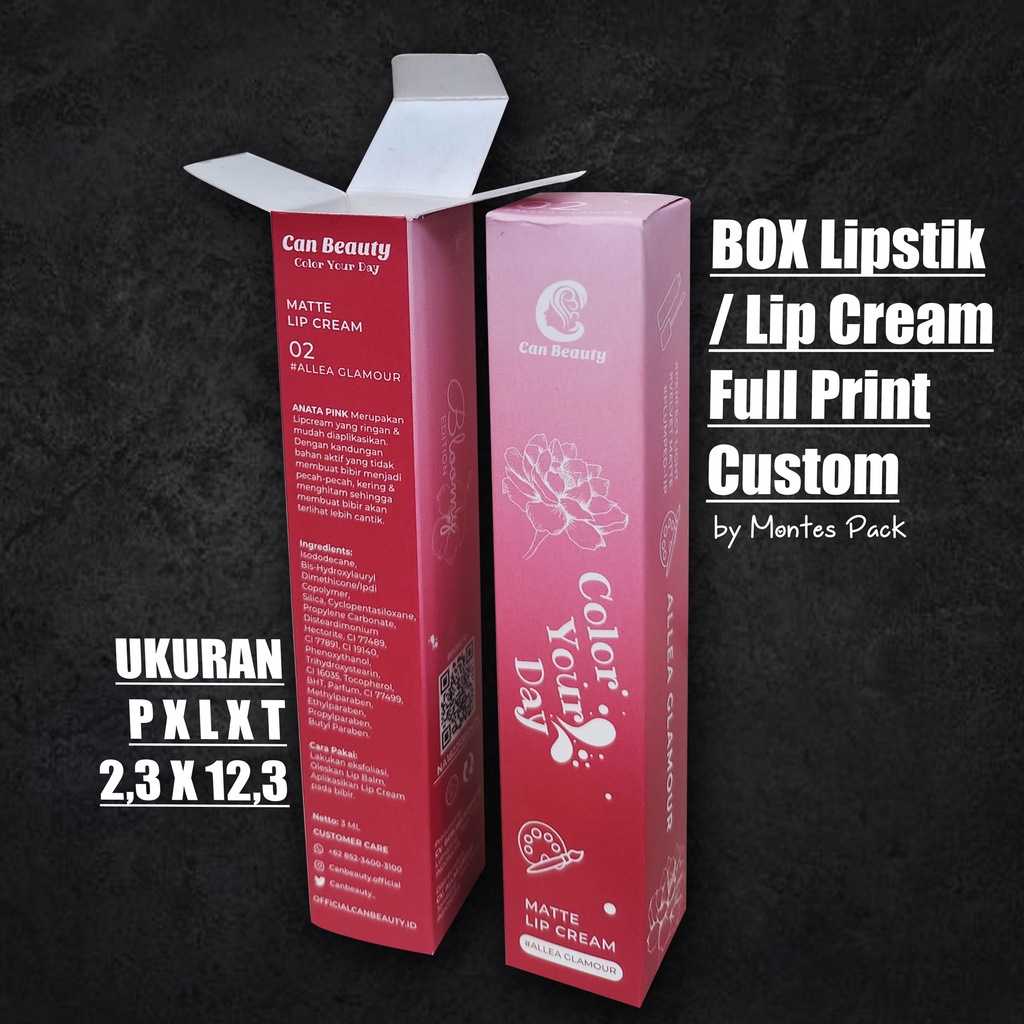 Jual Box lipstick Custom / Kemasan Lip cream / Lip tint / Lip gloss 2 ...