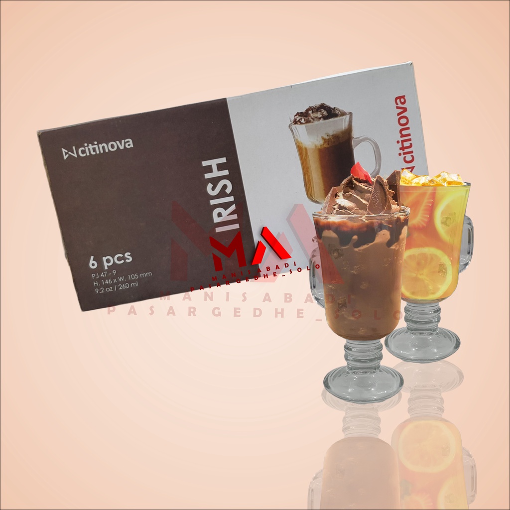 Jual Gelas Irish Citinova 6 Pcs Free Bubble Wrap | Shopee Indonesia