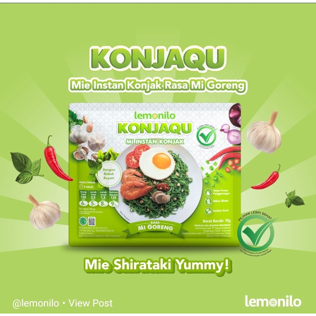 Jual Lemonilo Konjaqu Mie Diet Shirataki Noodle Goreng Rendah Kalori ...