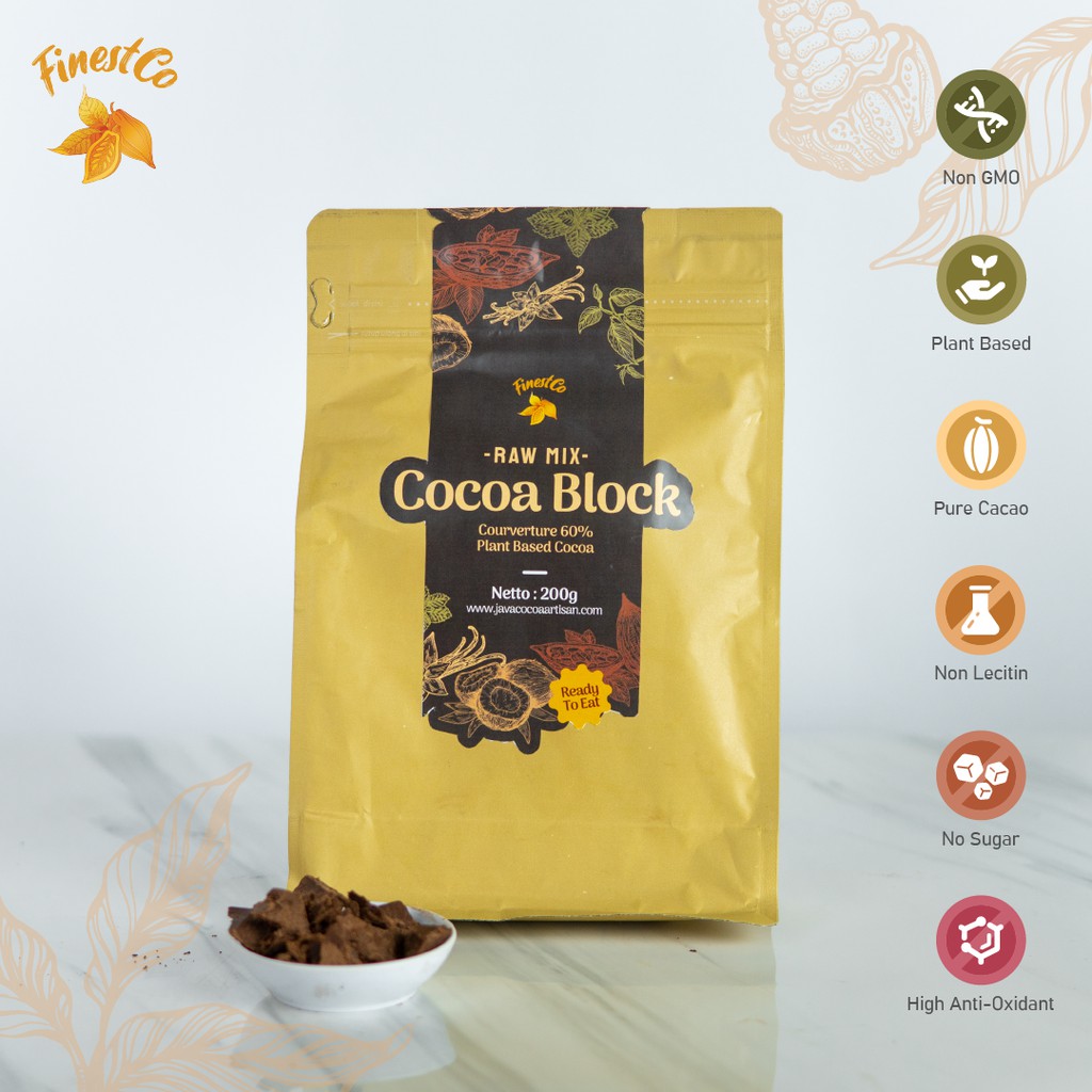 Jual Cocoa Block 500gr Coueveture 60% / Finestco Signature Pasta Cacao ...