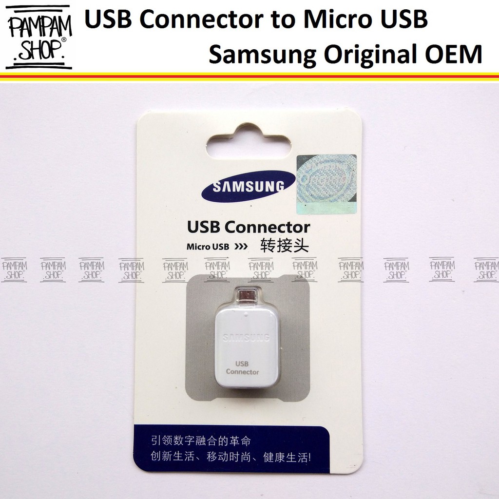 Jual Original Samsung Micro USB to USB Connector OTG Konektor On The Go ...