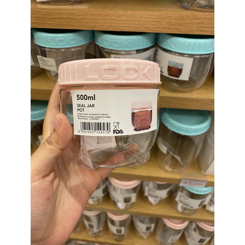 Jual MINISO SEAL JAR POT ( TEMPAT PENYIMPAN MAKANAN) | Shopee Indonesia