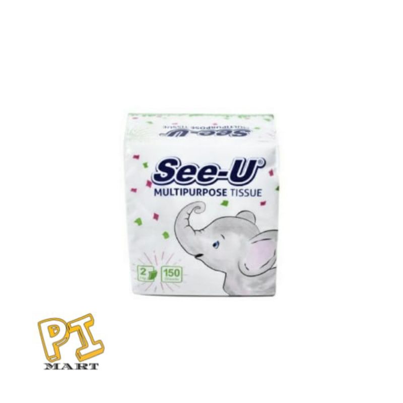 Jual TISSUE SEE U MULTIPURPOSE 150 SHEET 2ply / Tissu see u gajah ...