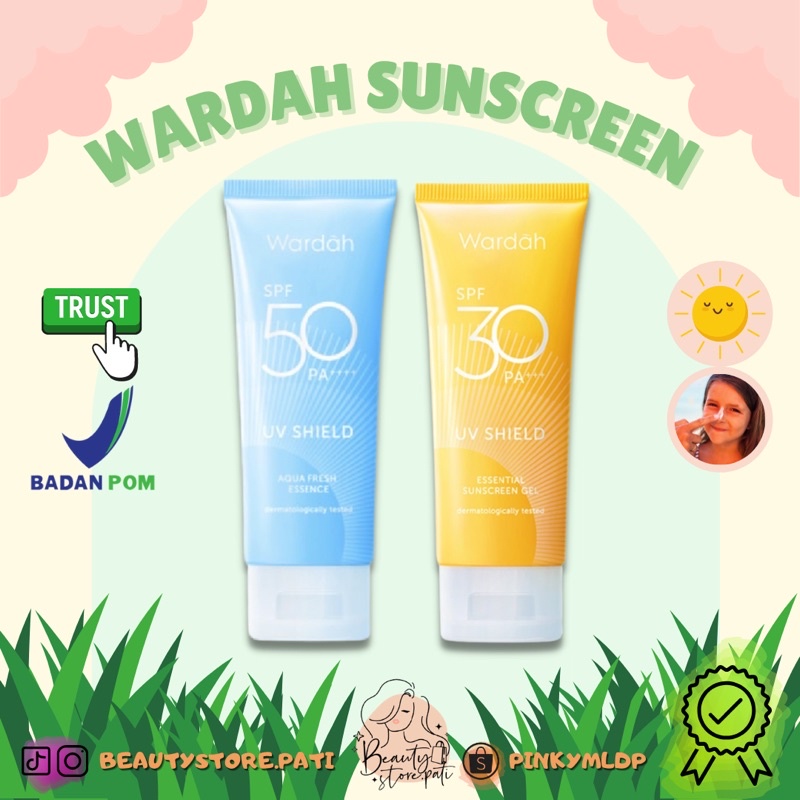 Jual Wardah UV Shield Essential Sunscreen Gel Sunblock Pelindung Matahari SPF 30 50 PA+++ 40ml ...