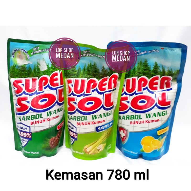 Jual SUPERSOL Karbol wangi Lemon kemasan 750 ml | Shopee Indonesia