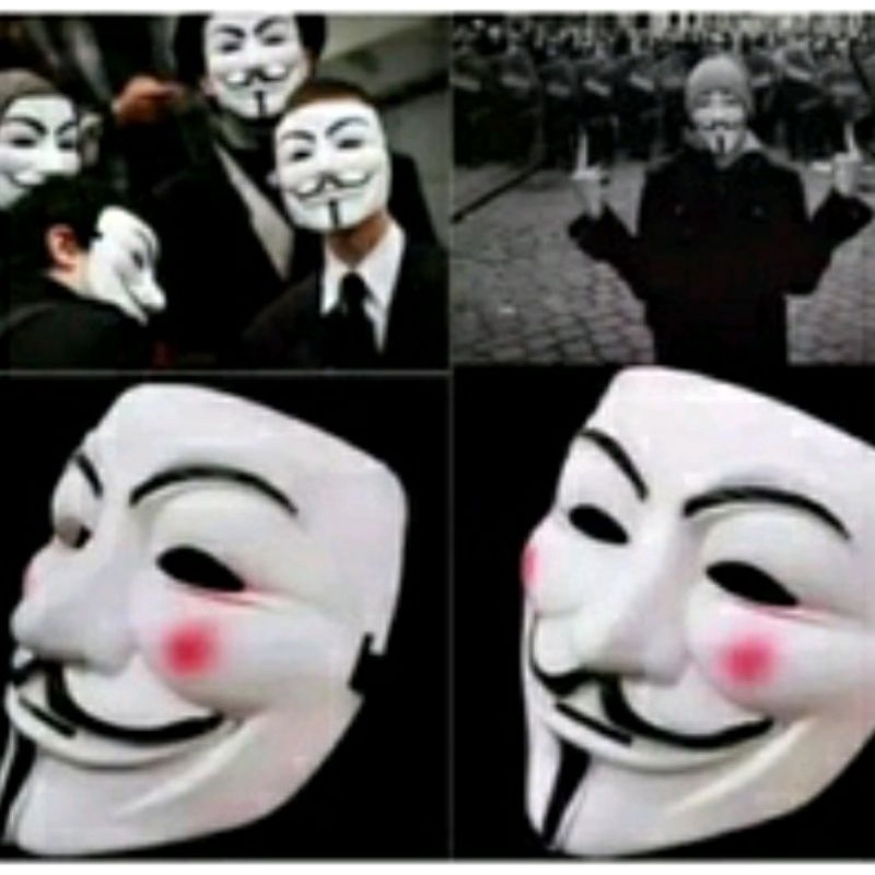 Jual Topeng Vendetta / Topeng Anonymous / Topeng Hacker / Topeng Kumis ...