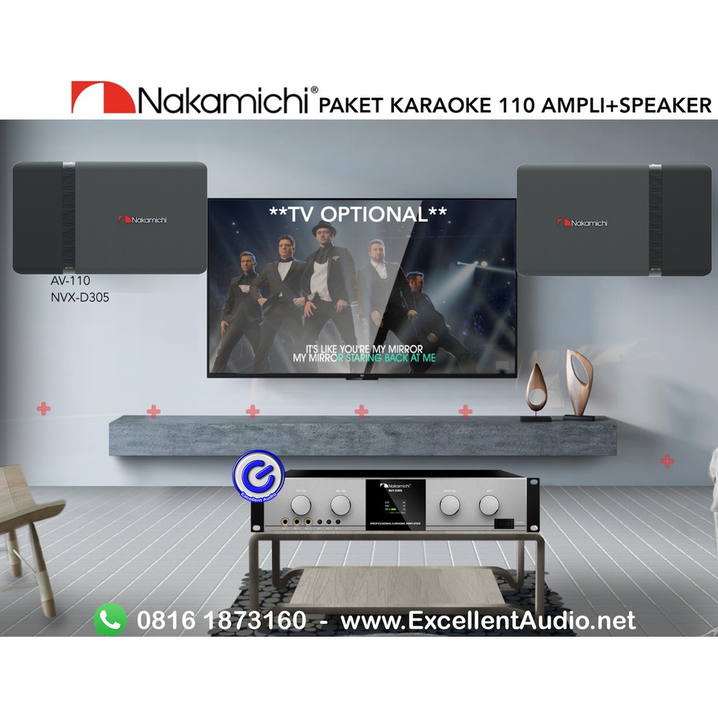 Jual Nakamichi Paket karaoke AV110 NVXD305 speaker karaoke ampli karaoke | Shopee Indonesia