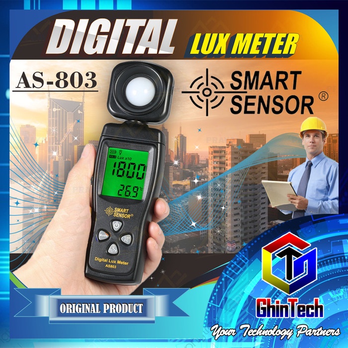 Jual LCD Digital Lux Meter AS803 light meter cahaya tester Smart Sensor ...