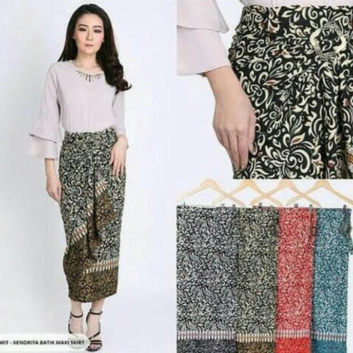 Jual Baju Rok Kutubaru #42 Rok Lilit Modern Kain Serut Batik ...