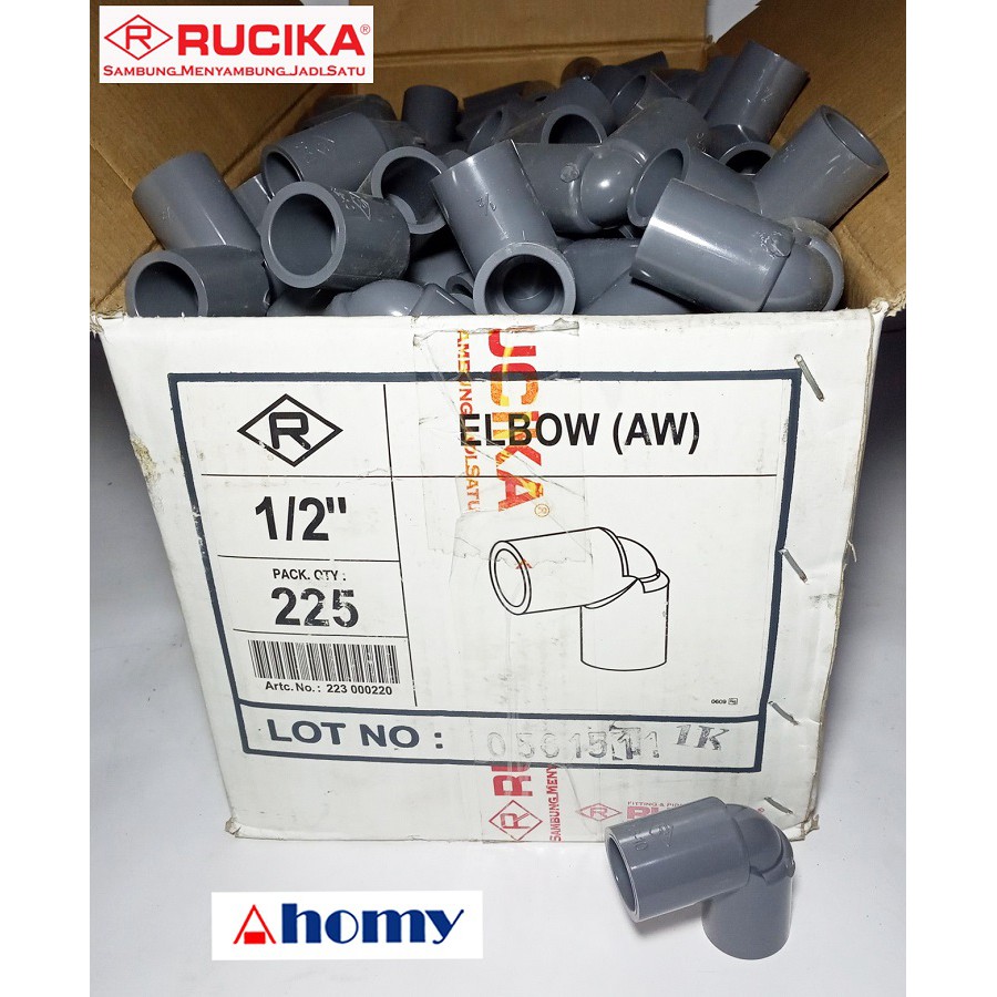 Jual knee 1/2” TS AW tebal rucika (elbow/keni/knie) pvc | Shopee Indonesia