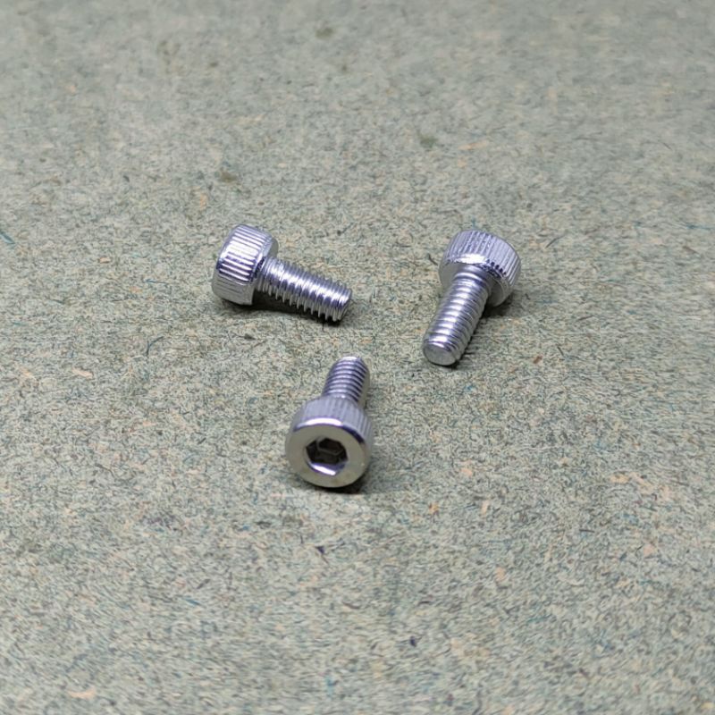 Jual Screw Block Locking Gitar Nut 3Pcs Baut Skrup Lockingnut Silver ...