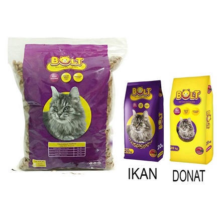 Jual Makanan Kucing Bolt 1kg | Shopee Indonesia