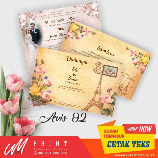 Jual UNDANGAN PERNIKAHAN MURAH - UNDANGAN NIKAH MURAH - UNDANGAN BLANKO ...