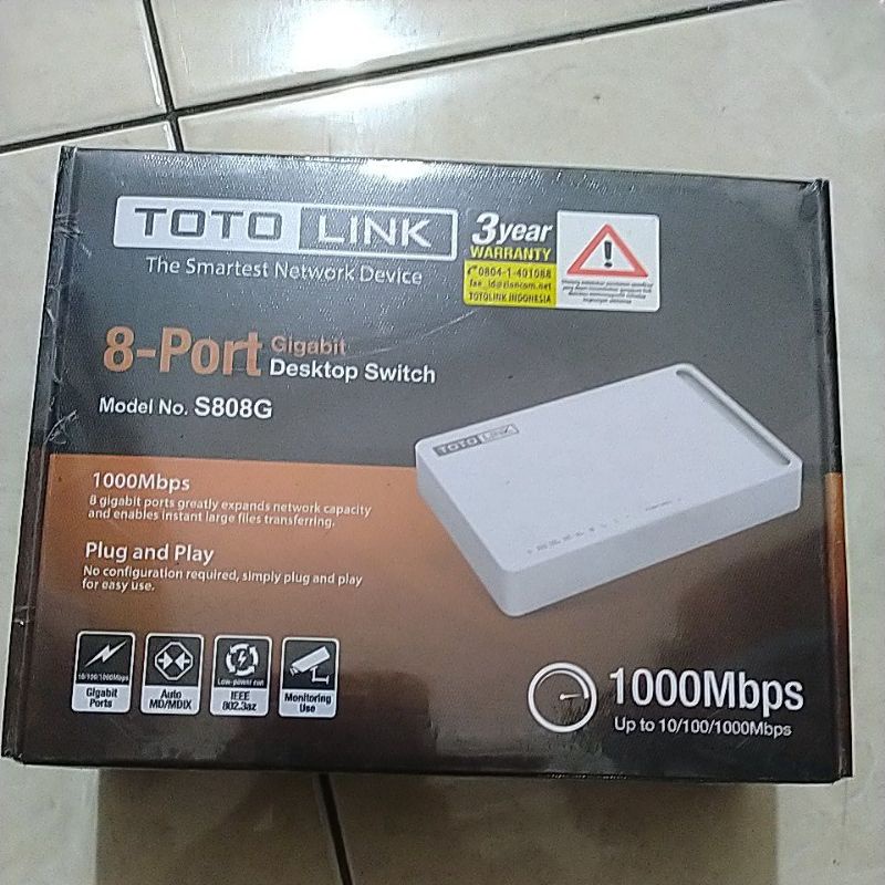 Jual SWITCH HUB TOTOLINK 8-PORT GIGABIT | Shopee Indonesia