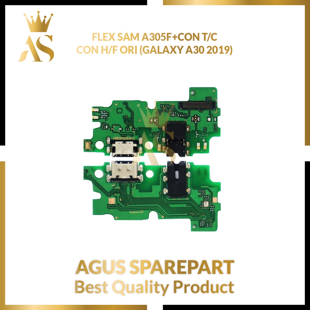 Jual FLEXIBEL SAMSUNG A305F + CONNECTOR CHARGER + CONNECTOR HANDSFREE ORI (GALAXY A30 2019 ...