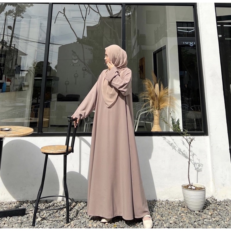 Jual Basic Abaya Polos / Abaya Raya | Shopee Indonesia