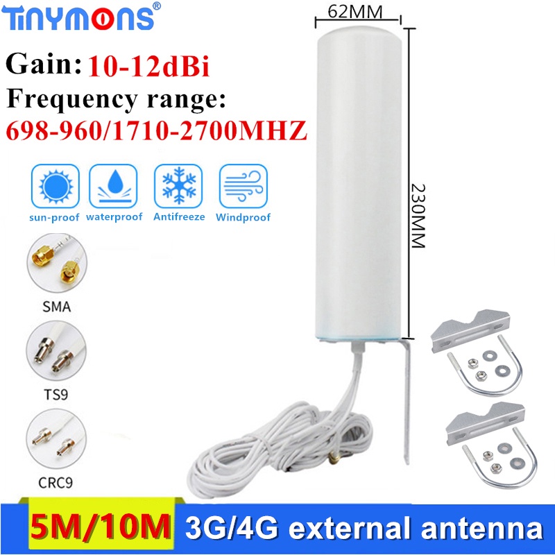 Jual 5M 10M WiFi External Router antenna 4G LTE SMA 12dBi Omni antenne ...