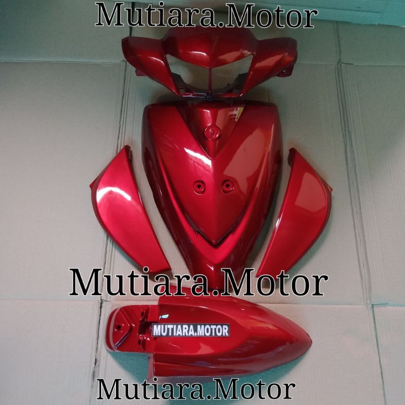 Jual Cover Body Depan Mio J merah maroon hitam putih | Shopee Indonesia