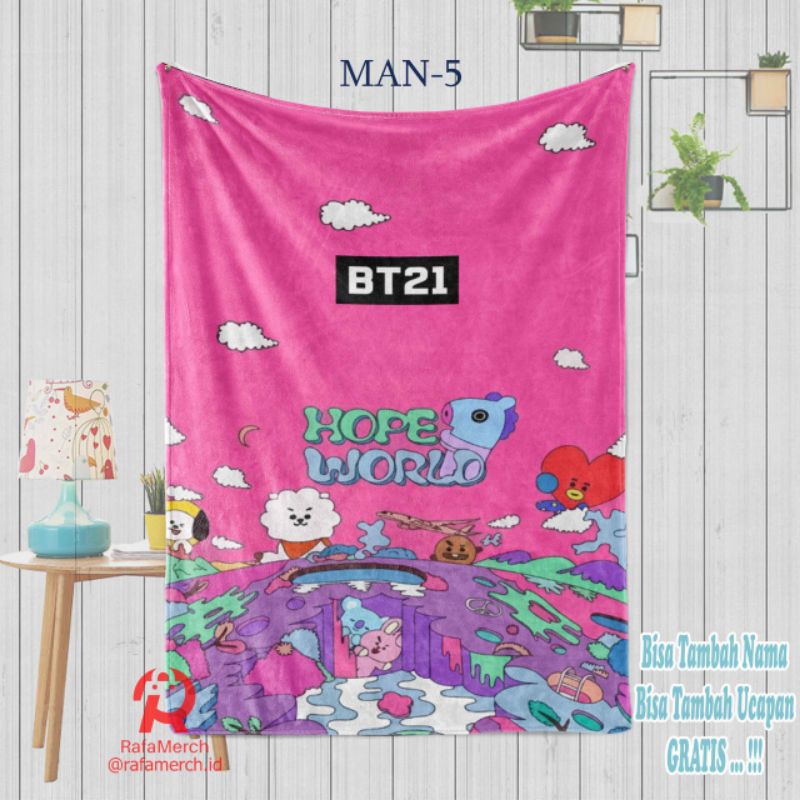 Jual Selimut Custom BT21 mang - selimut mang - selimut BT21 - BT21 ...