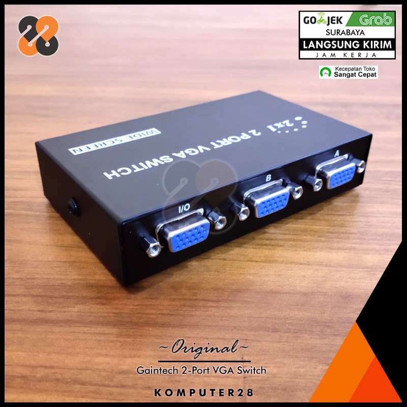 Jual Gaintech 2-Port VGA Switch - Switcher VGA 2-input 1-output ...