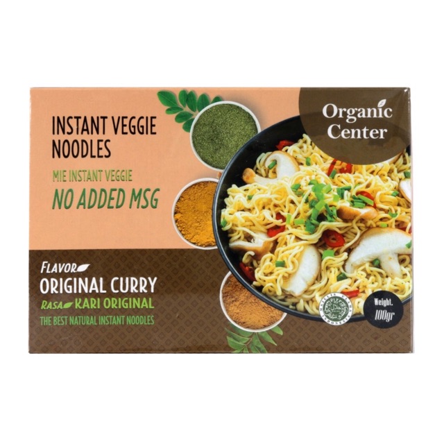 Jual Mie Organic Center Kari Ayam 100 gr Instant Kari Kare Healthy ...