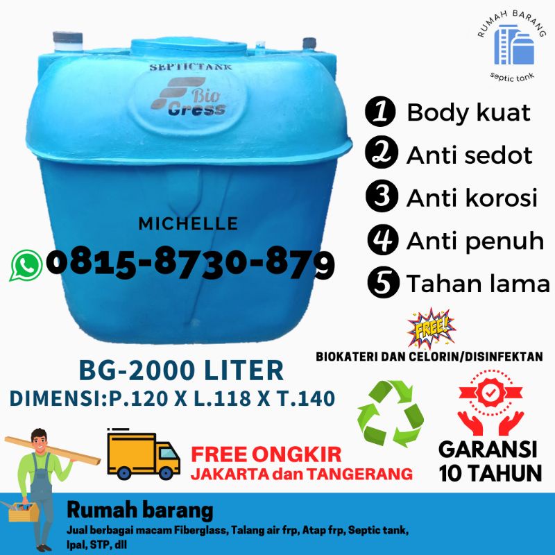 Jual Septic Tank BIOGRESS, Septic Tank Bio, Septic Tank BioTech, Septic ...