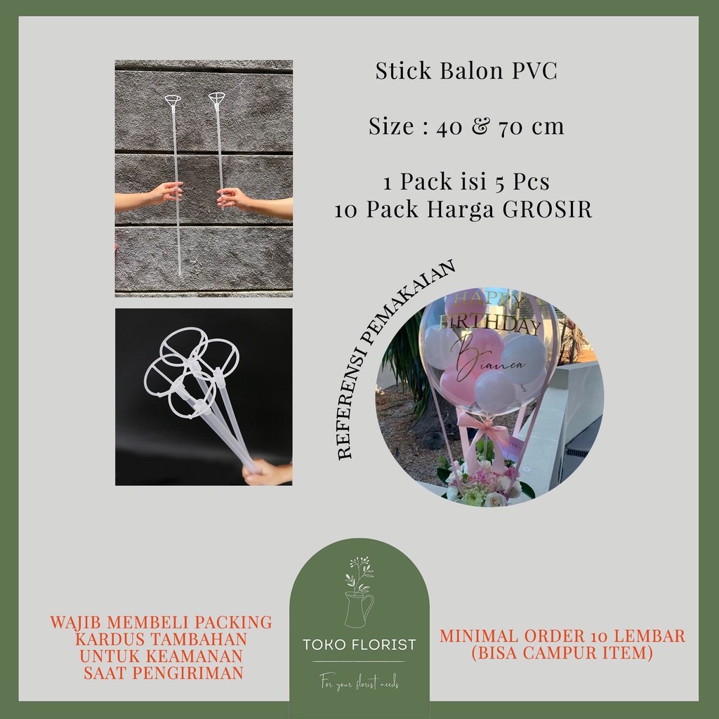Jual ECER STICK BALON PVC 70 CM isi 5pcs | Shopee Indonesia