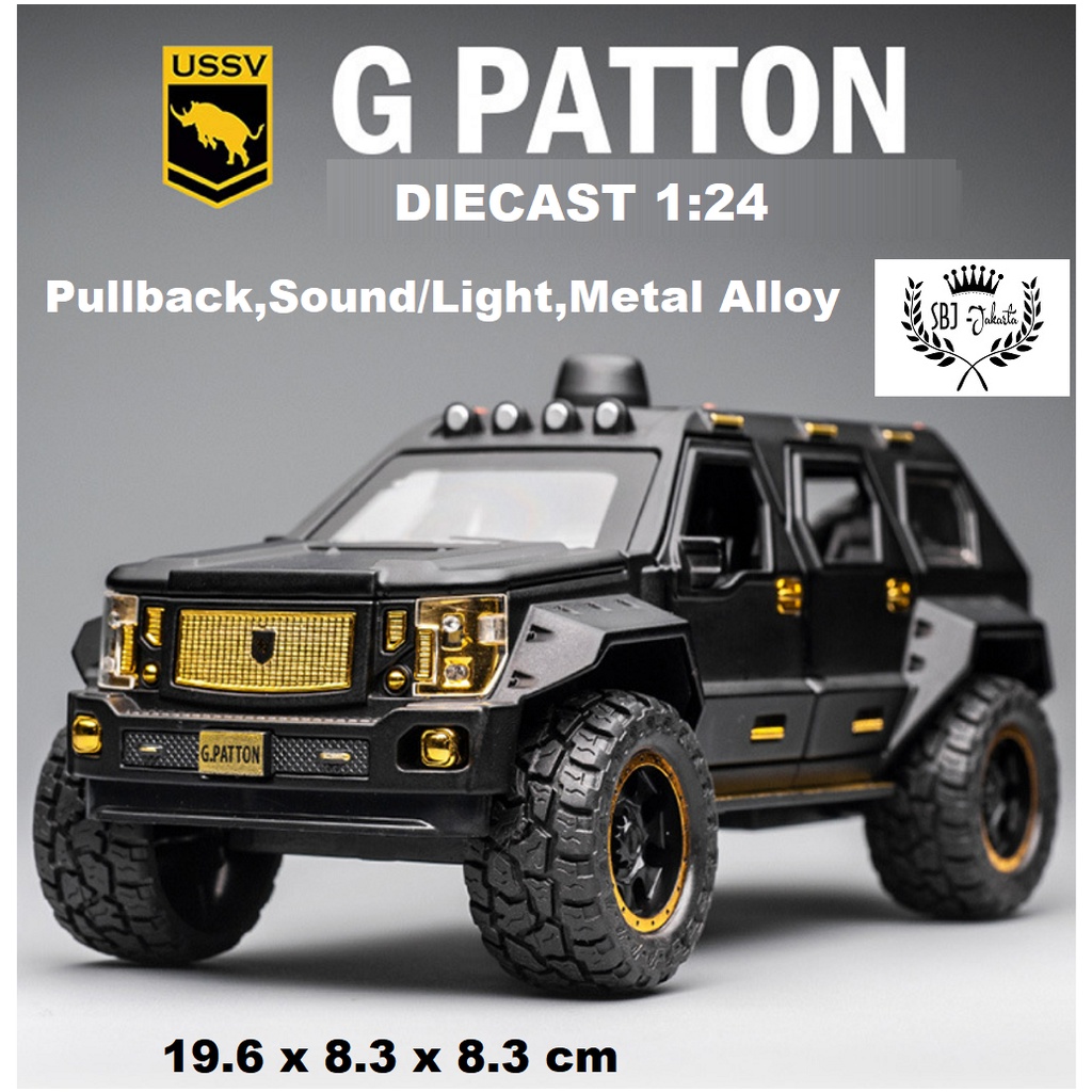 Jual Diecast mobil G Patton GX Armoured SUV jeep skala 1:24 ukuran ...