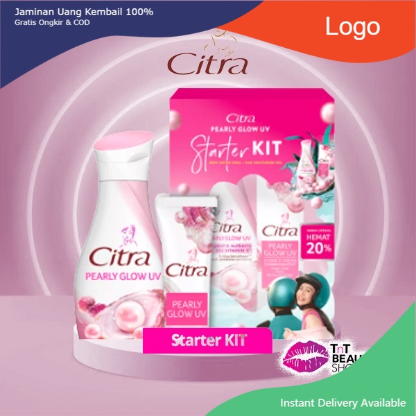 Jual Citra Pearly Glow Uv Stater Kit - Body lotion 120ml - Citra Moisturizer 20g | Shopee Indonesia