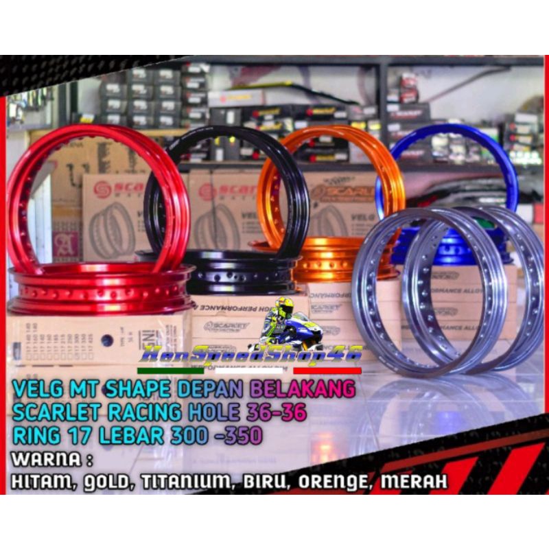 Jual VELG SCARLET RACING MX SERIES D/B TYPE MT SHAPE H36-36 Velg ...