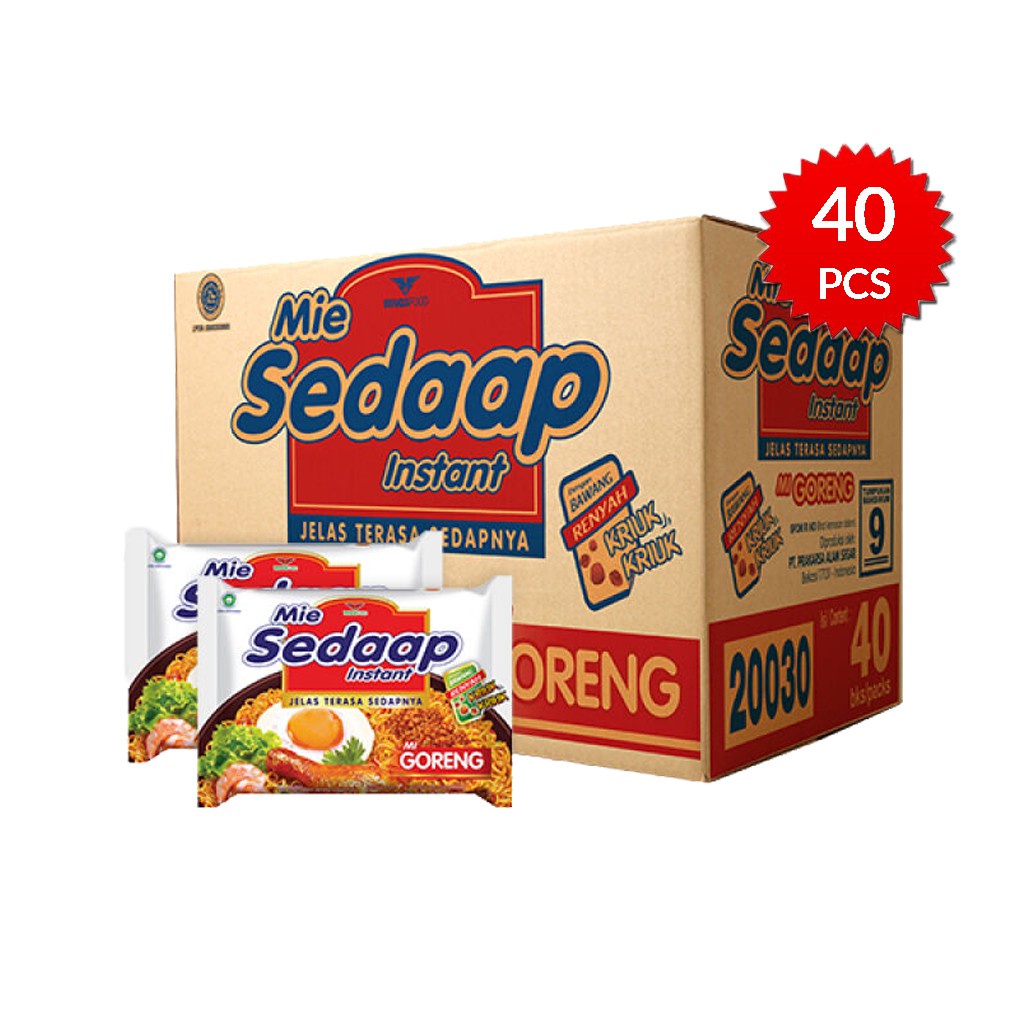 Jual Mie Sedaap Goreng Original 1 Karton 40 pcs/ Mie Goreng/Sedaap ...