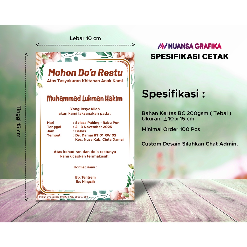 Jual CETAK UNDANGAN BESEK | UNDANGAN SOROGAN | UNDANGAN PUNJUNGAN ...