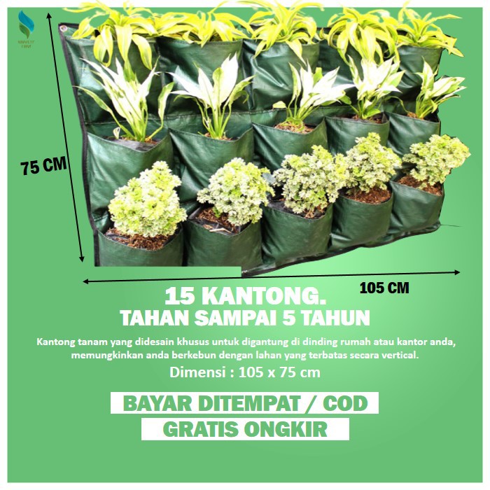 Jual Pot Tanaman Pot Bunga Planter Bag Dinding Wall Planter Planterbag ...