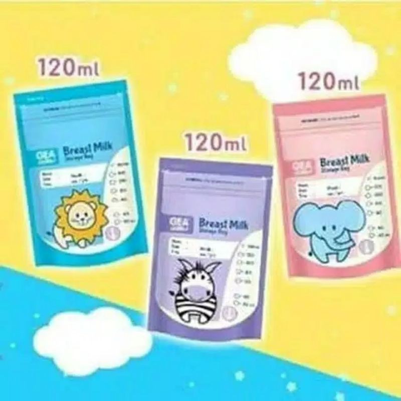 Jual L1 Kantong ASI 120ml GEA | Wadah Pouch Plastik Klip Susu Steril ...