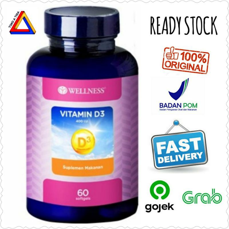 Jual Wellness Vitamin D3 400 Iu Vit D3 400iu 60 Sofgels Shopee Indonesia