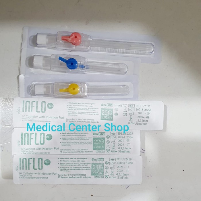Jual Inflo Plus I.V Catheter OneMed / Abbocath OneMed - 20G 22G 24G ...