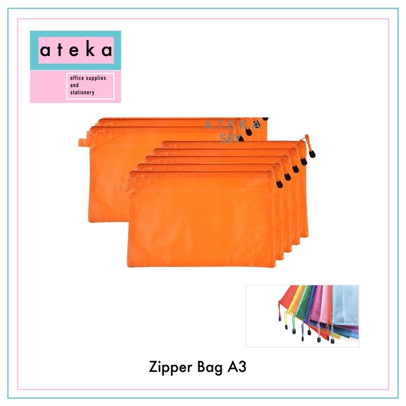 Jual Zipper Bag / Map Resleting Jaring Ukuran A3 | Shopee Indonesia