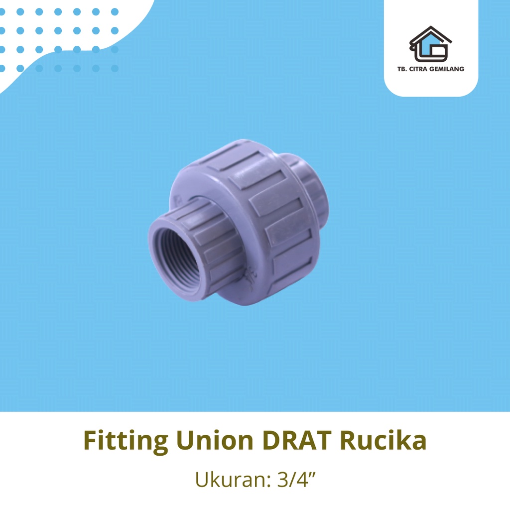 Jual WATER MUR / UNION SOCKET PVC 3/4" RUCIKA | Shopee Indonesia