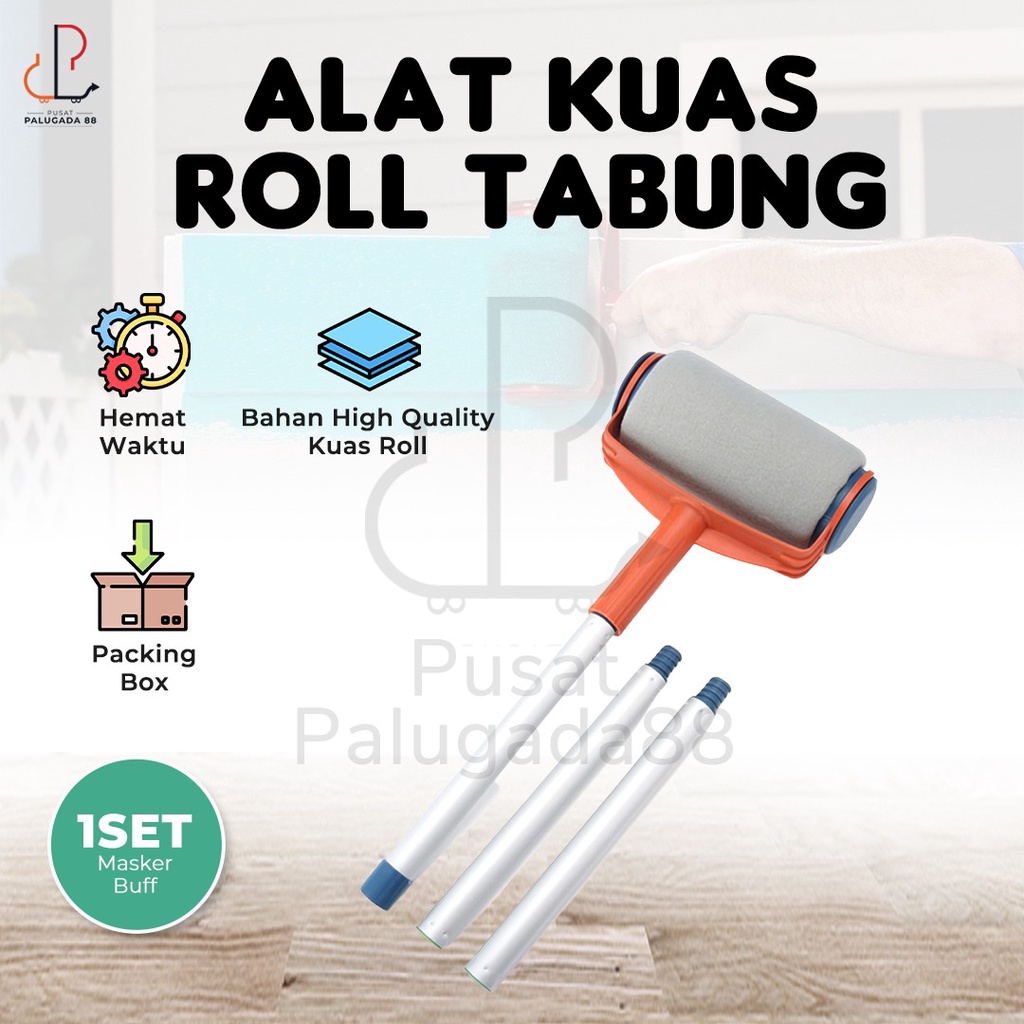 Jual Alat Kuas Roll Tabung Cat Dinding Otomatis Pertukangan DIY Rumah ...