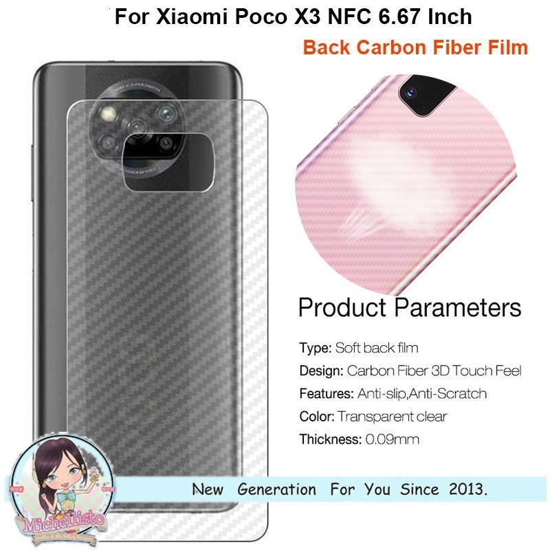 Jual Garskin Carbon Xiaomi POCO X3 Skin Back 3D Anti Gores Anti Jamur ...