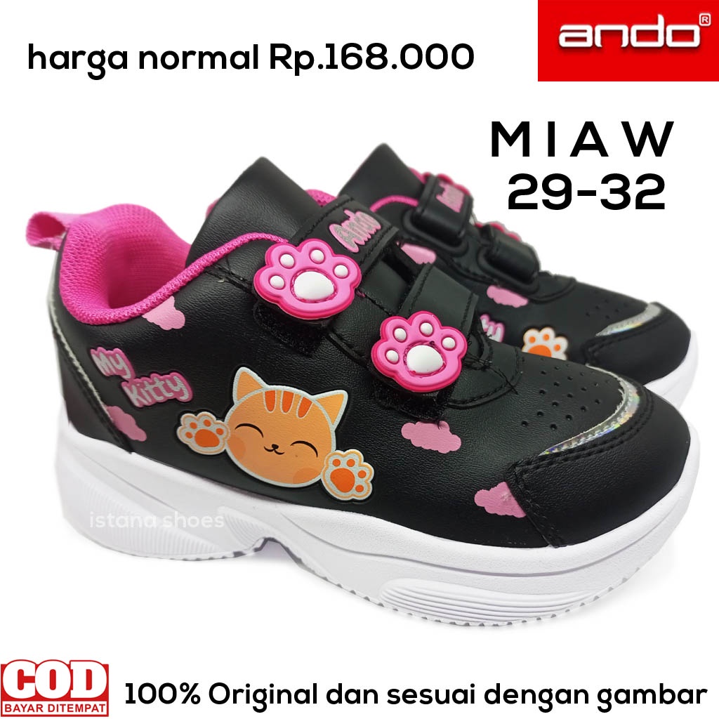 Jual Sepatu Sekolah Anak Perempuan PAUD TK SD Original Ando MIAW ...